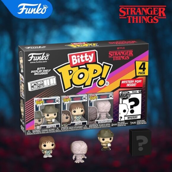 Funko | Toys | Funko Bitty Pop Stranger Things Hopper Joyce Demogorgon With Mystery Pop | Poshmark